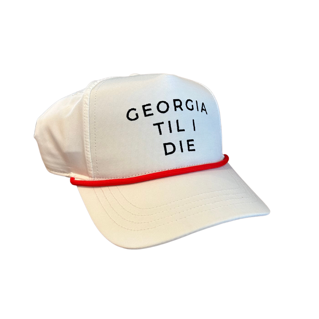 'GEORGIA TIL I DIE' 5 Panel Performance Rope Hat – Peach State Pride