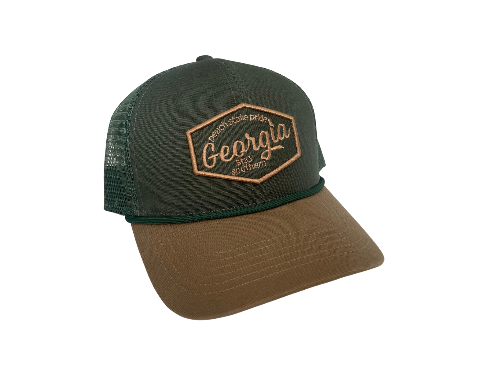 Georgia Script Patch Mesh Back Trucker Hat – Peach State Pride