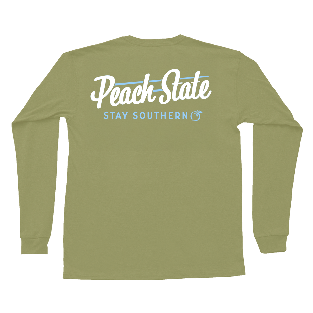 Old School Peach State Long Sleeve Pocket Tee – Peach State Pride